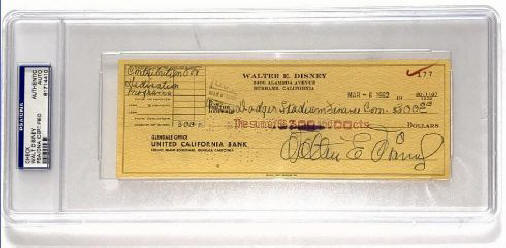 I Buy & Sell Walt Disney Autographs & Signatures