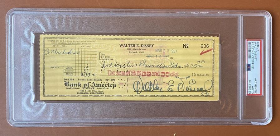 I Buy & Sell Walt Disney Autographs & Signatures